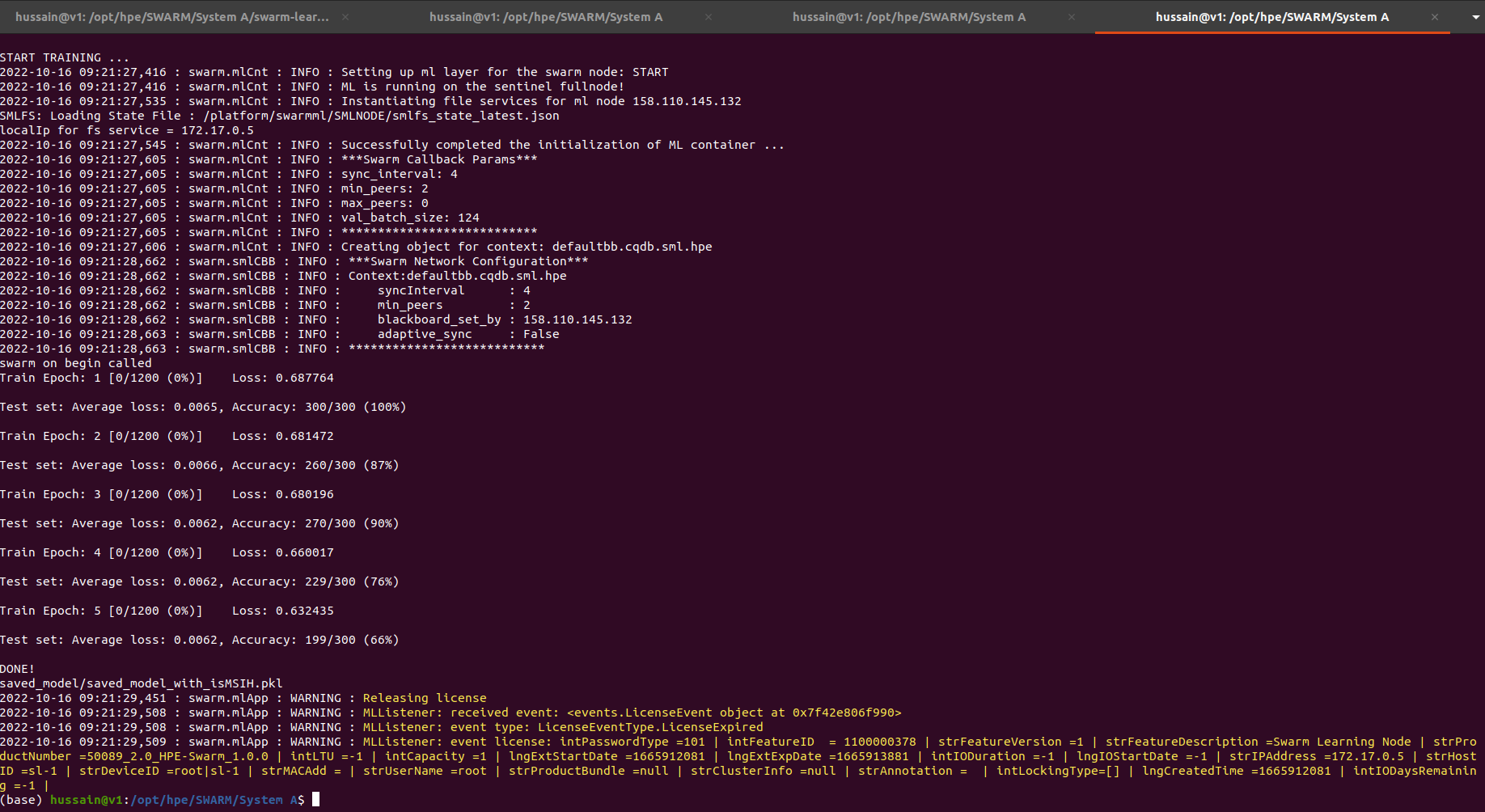 SL container stops at merging (error) · Issue #132 · HewlettPackard/swarm-learning · GitHub