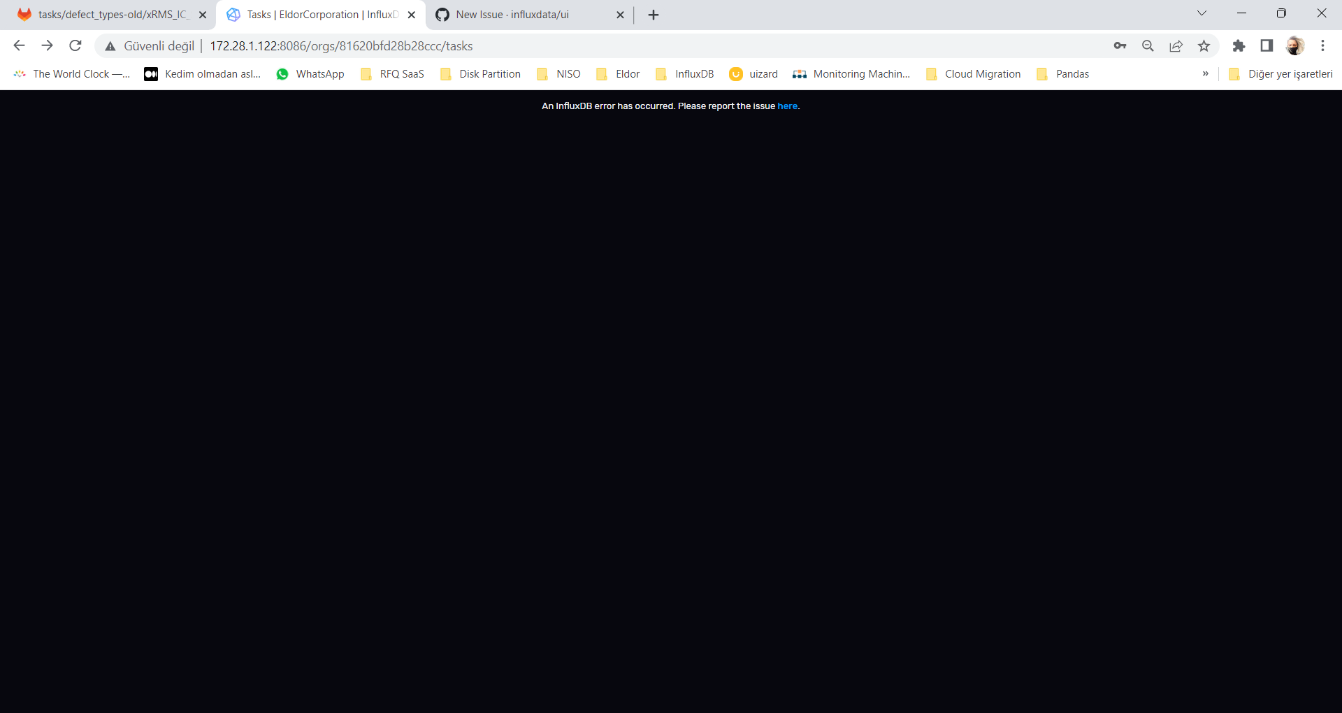 Task Viewing Is Not Working · Issue 6244 · Influxdata Ui · Github