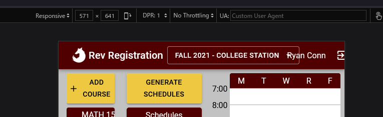 One line navbar by rachelconn · Pull Request #540 · aggie-coding-club/Rev-Registration · GitHub