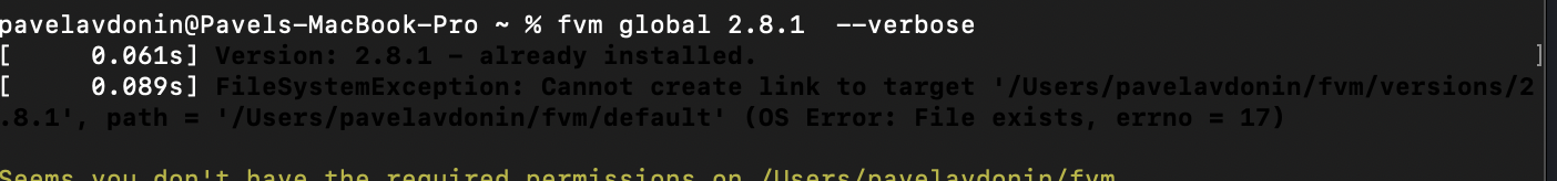 Can't set flutter sdk as global. · Issue #381 · leoafarias/fvm · GitHub