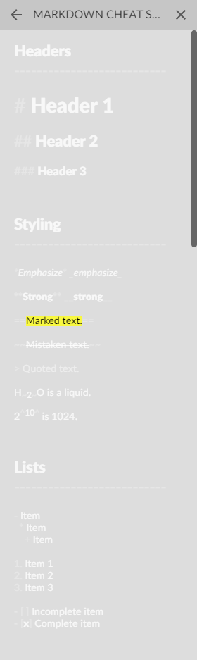 Cheat Sheet and dark theme · Issue #1412 · benweet/stackedit · GitHub