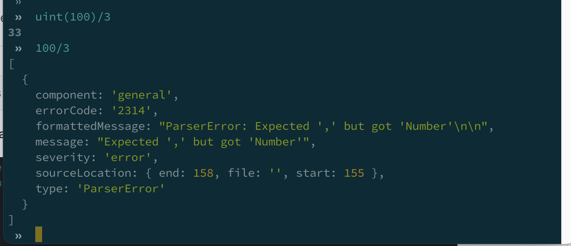 Division by non factors fail · Issue #18 · tintinweb/solidity-shell ...