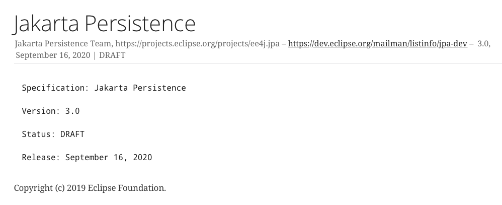address feedback from the PR #255 · Issue #268 · jakartaee/persistence · GitHub