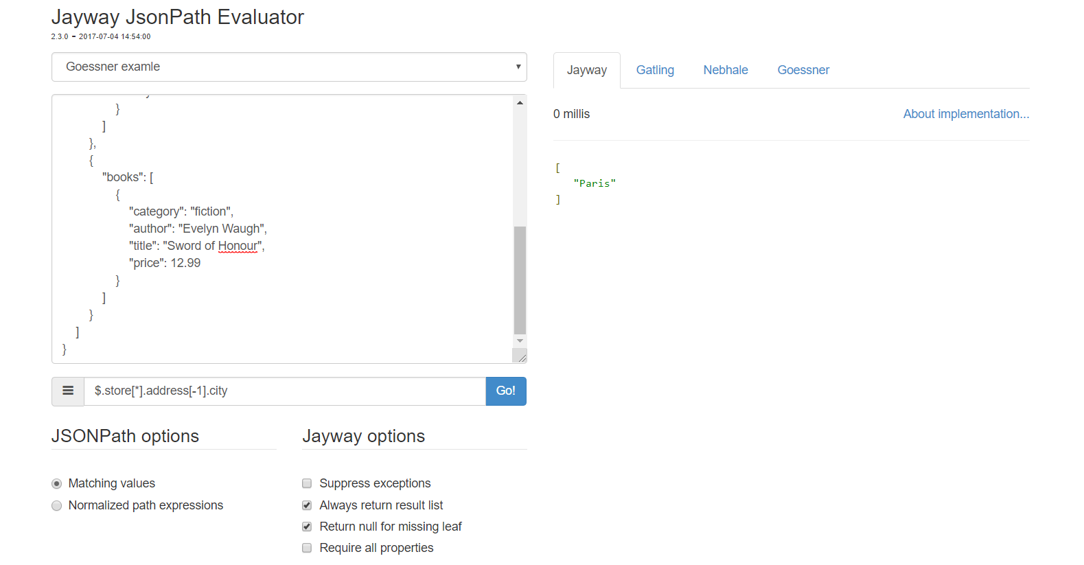 Defaultpathleaftonull Not Returning Null For Nested Searches · Issue 528 · Json Path