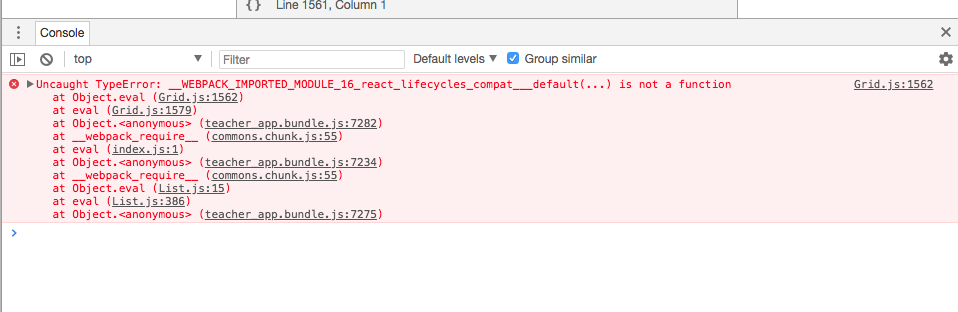 Bug with react-lifecycles-compat · Issue #1115 · bvaughn/react-virtualized · GitHub