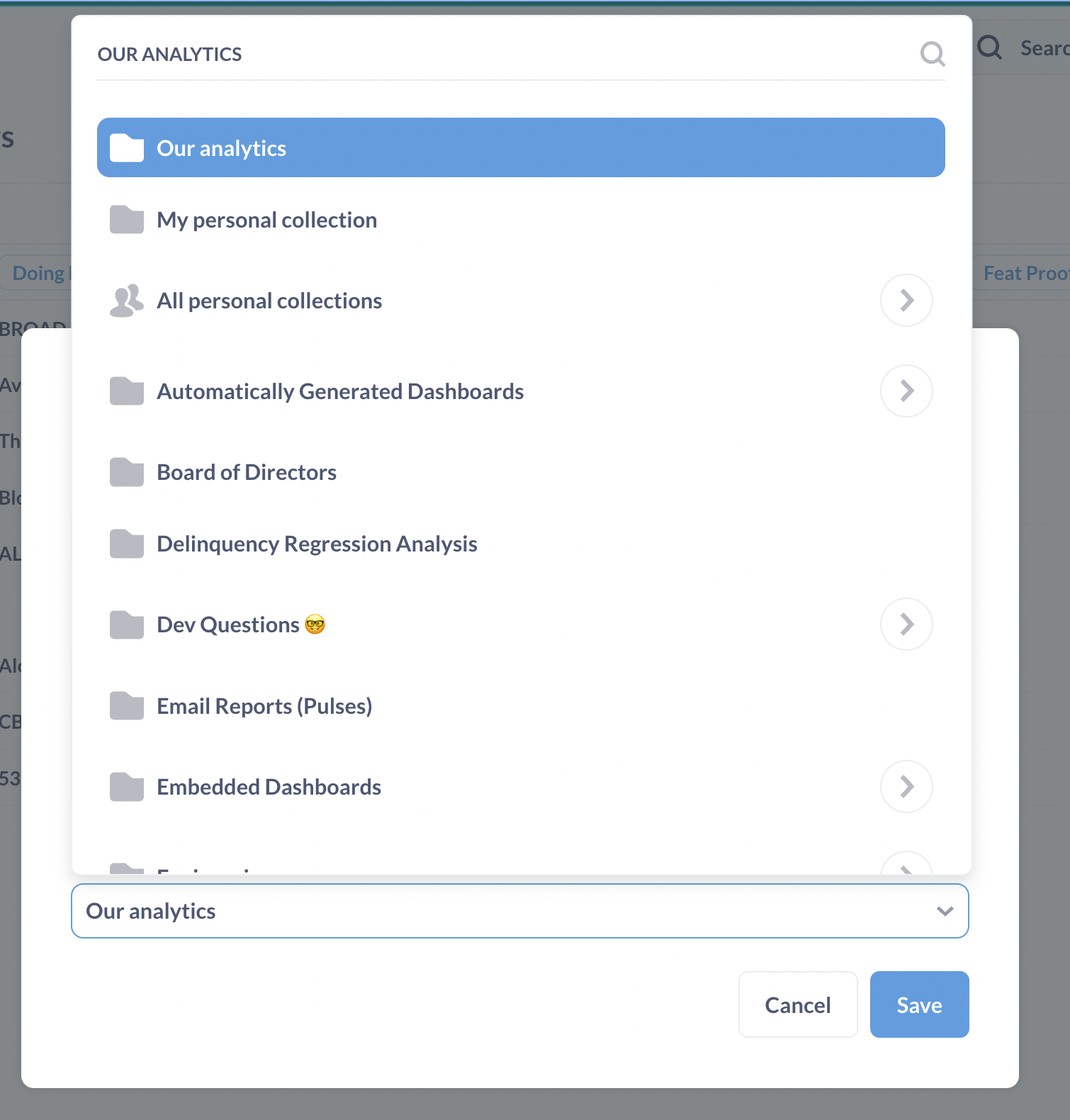 I can create a collection/sub-collection while saving a question · Issue #25459 · metabase ...