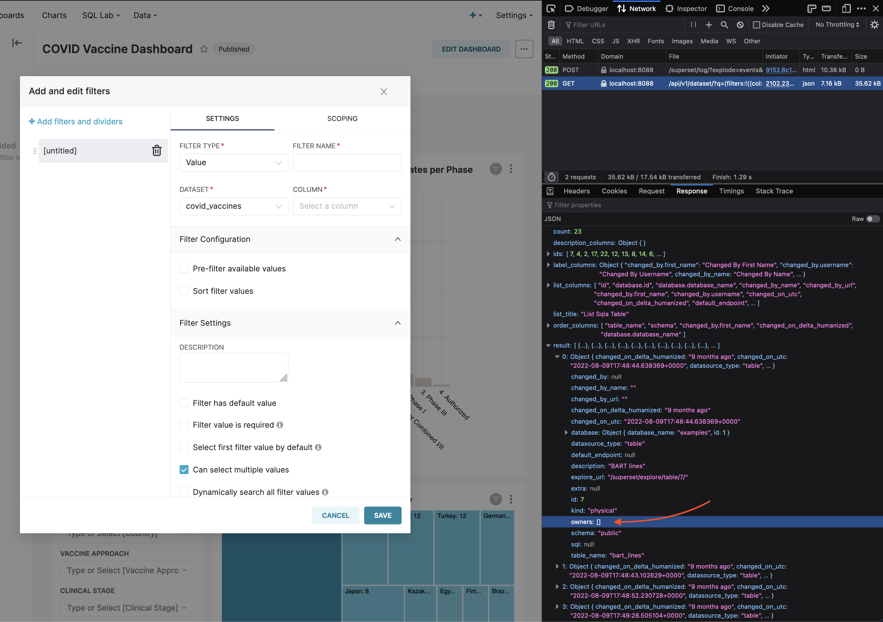 `apiv1dataset` Returns Empty Owners Array For Each Dataset · Issue 24257 · Apachesuperset