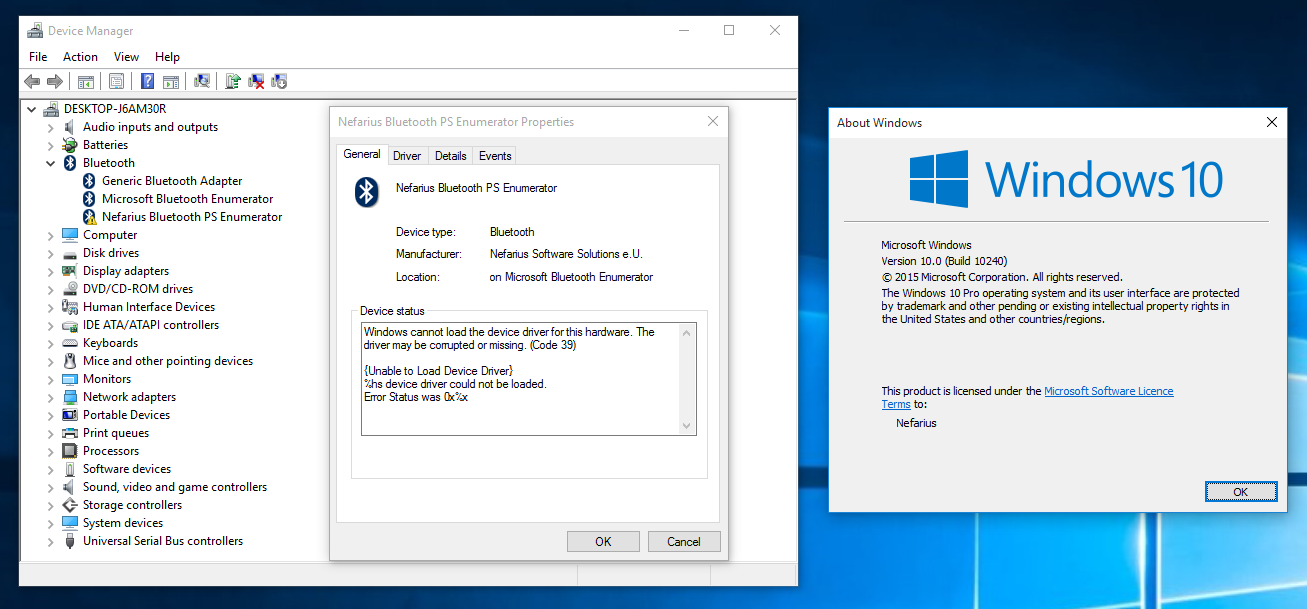 Cannot get working with windows 10 release 1507 · Issue #4 · nefarius ...