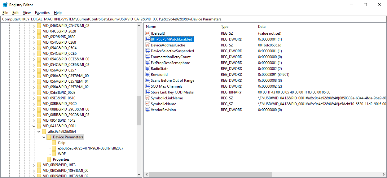 "Enable PSM patching" re-enables itself on reboot · Issue #73 · nefarius/BthPS3 · GitHub
