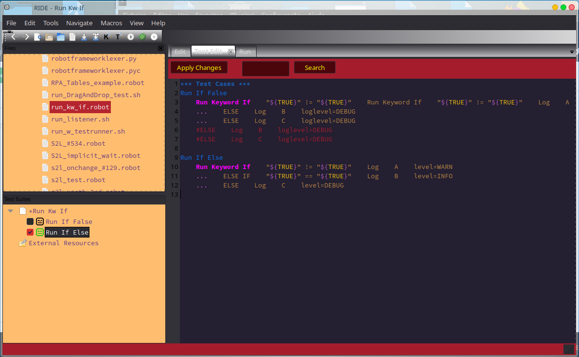 Run Keyword If Else Reports Error · Issue 2222 · Robotframeworkride · Github