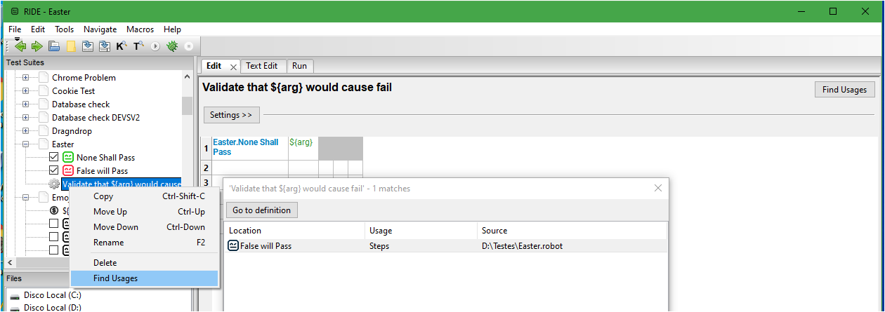 Analyze if Used/Unused keywords are working for embedded arguments · Issue #2123 ...