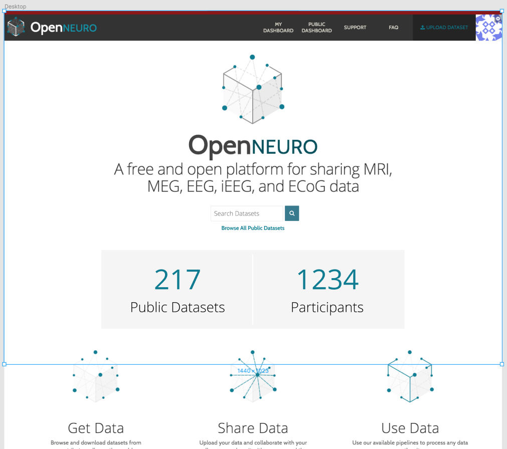 Add the dataset count and total participants shared in public DS to the ON main landing page ...