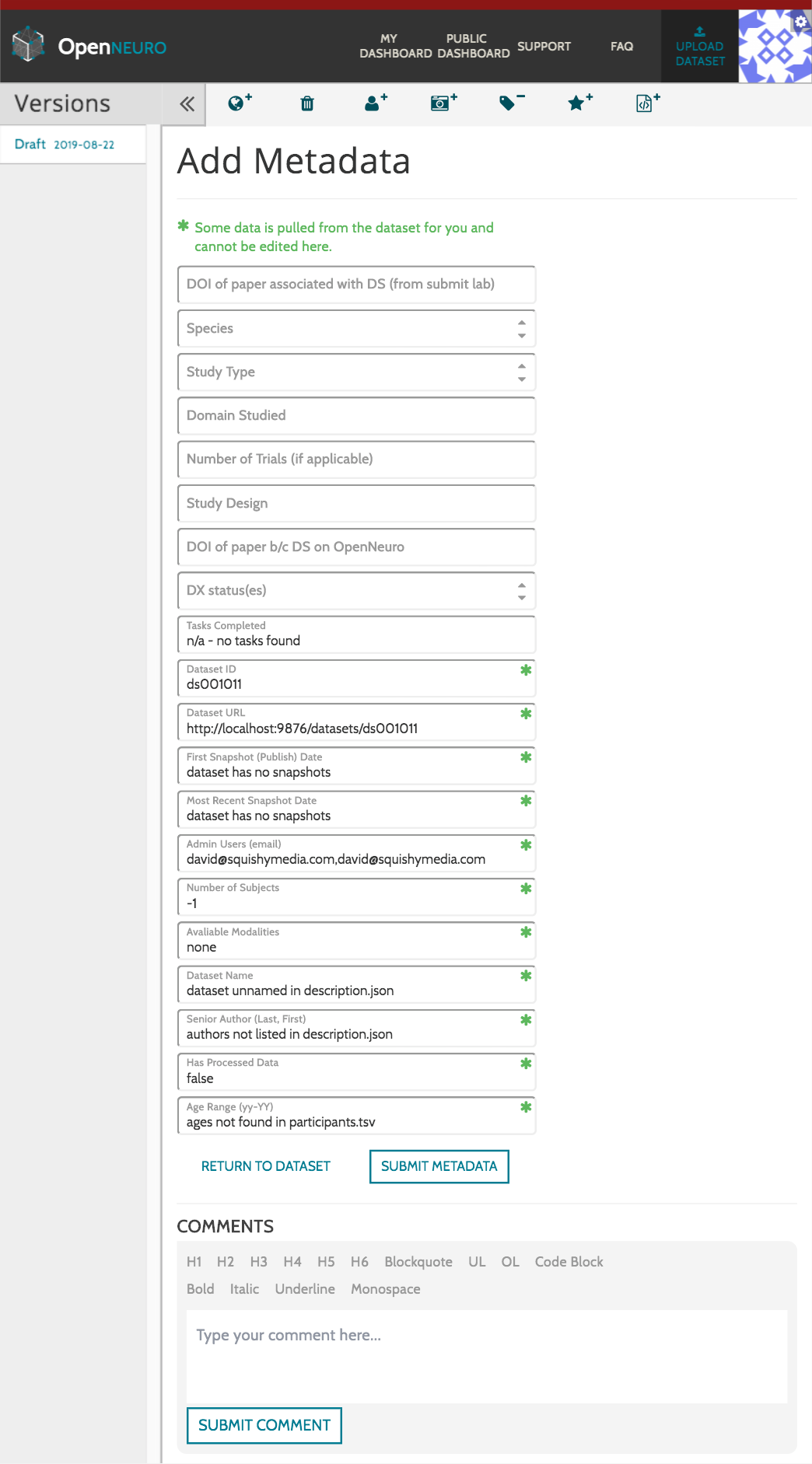 Create metadata form from mockups · Issue #1209 · OpenNeuroOrg/openneuro · GitHub