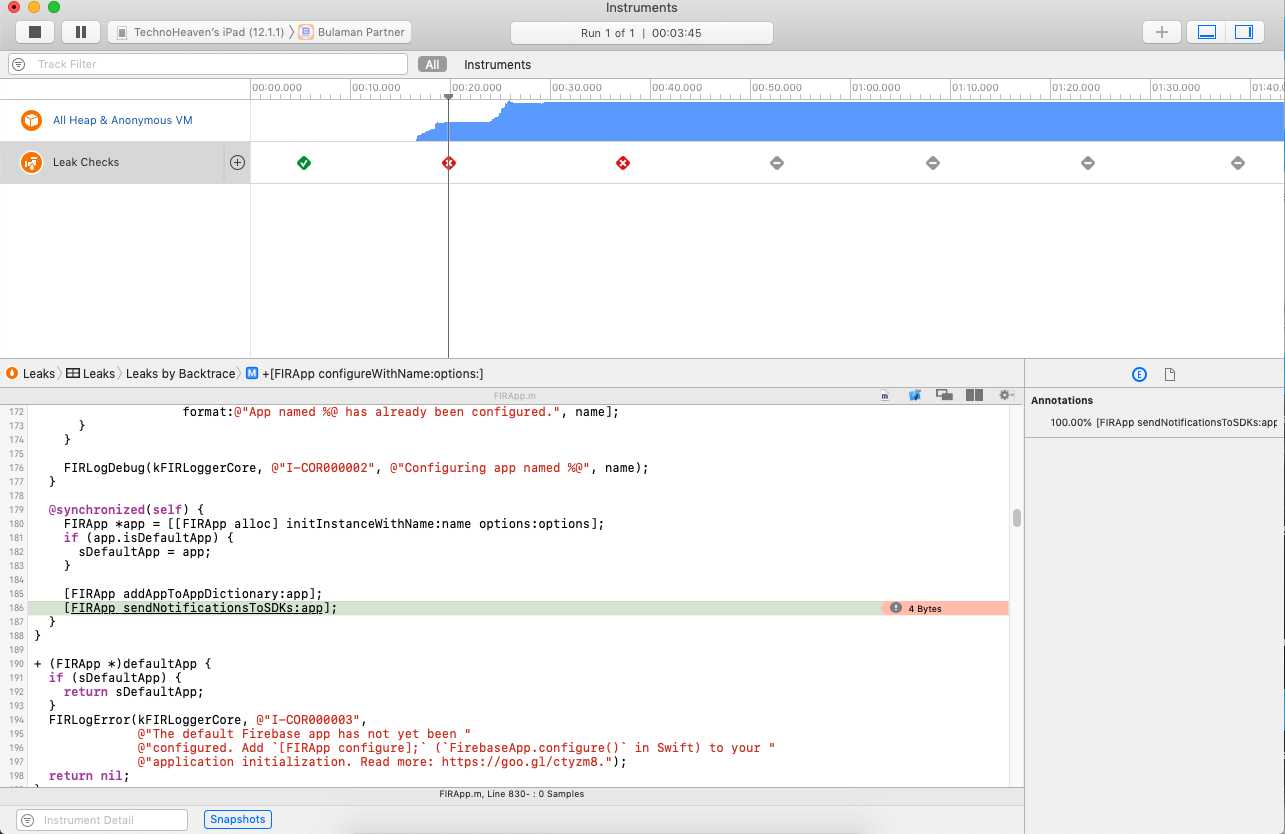Memory Leak Firapp Sendnoticationstosdksapp · Issue 3105 · Firebase