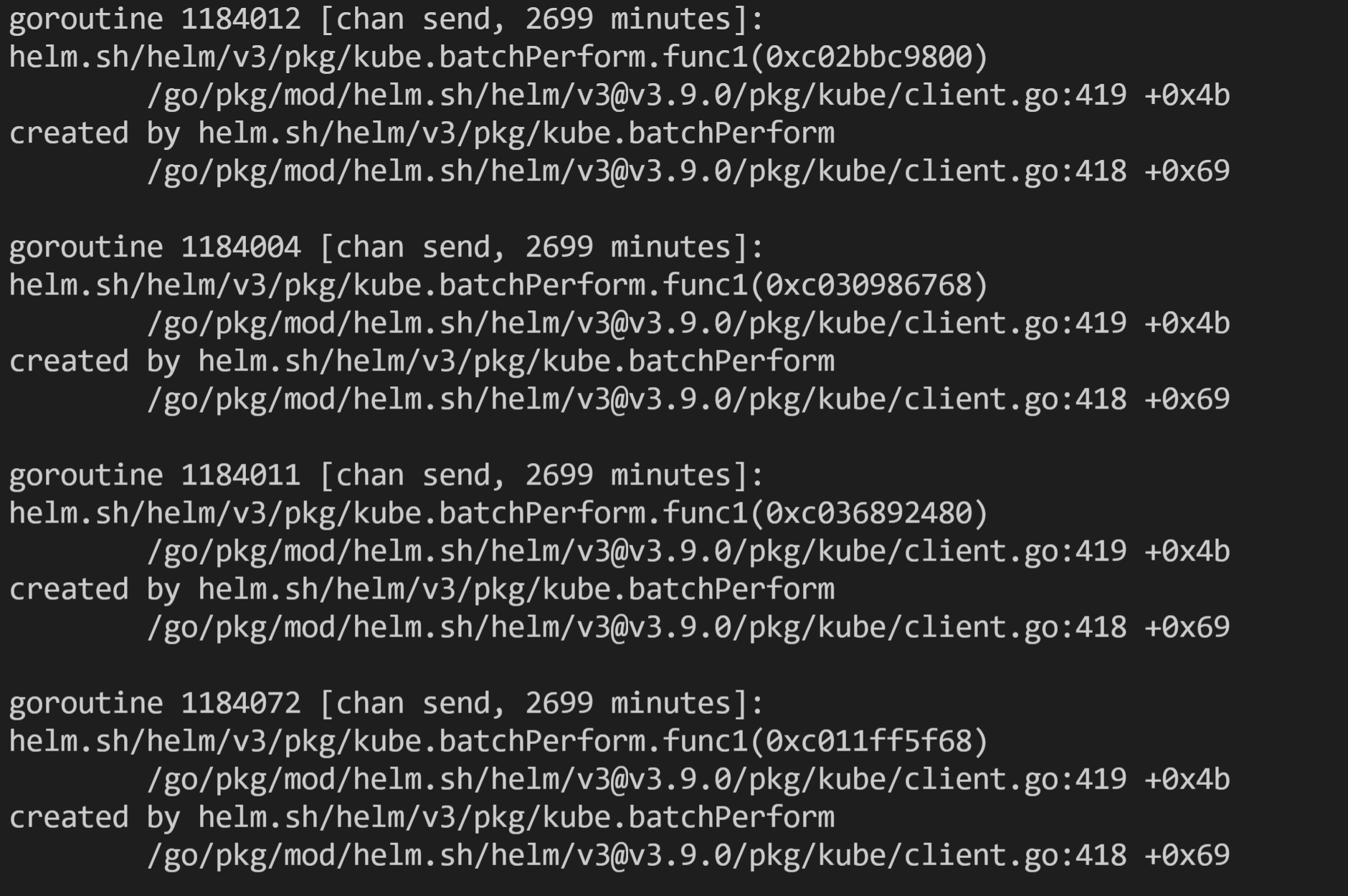 why are many goroutines got stuck at batchPerform · Issue #11871 · helm/helm · GitHub