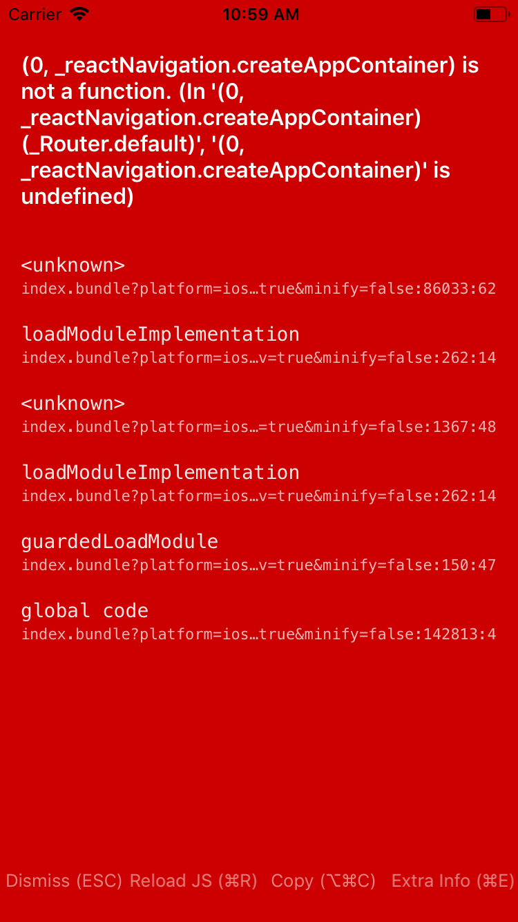 Createappcontainer S Not A Function · Issue 5352 · React Navigation