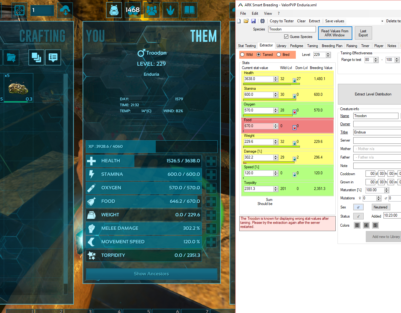 Troodon Food Stat Not Being Accepted · Issue #657 · cadon/ARKStatsExtractor · GitHub