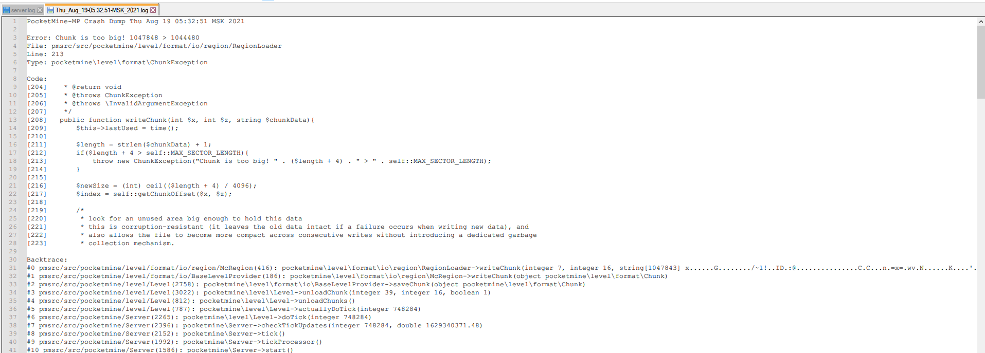 Large file.mca · Issue #3667 · pmmp/PocketMine-MP · GitHub