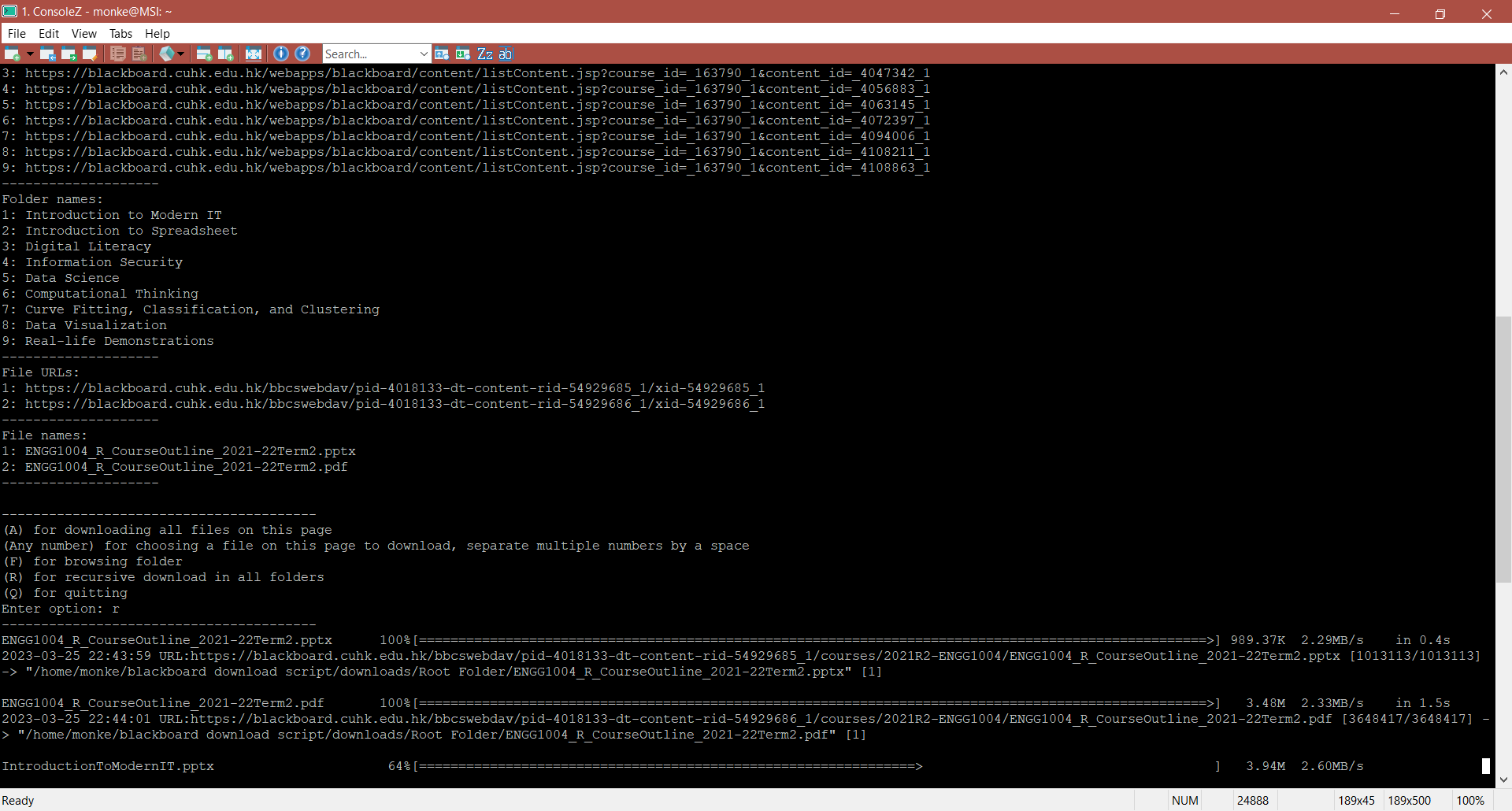 Github Steveglowplunk Blackboard Downloader Shell Script Download Files Automatically From