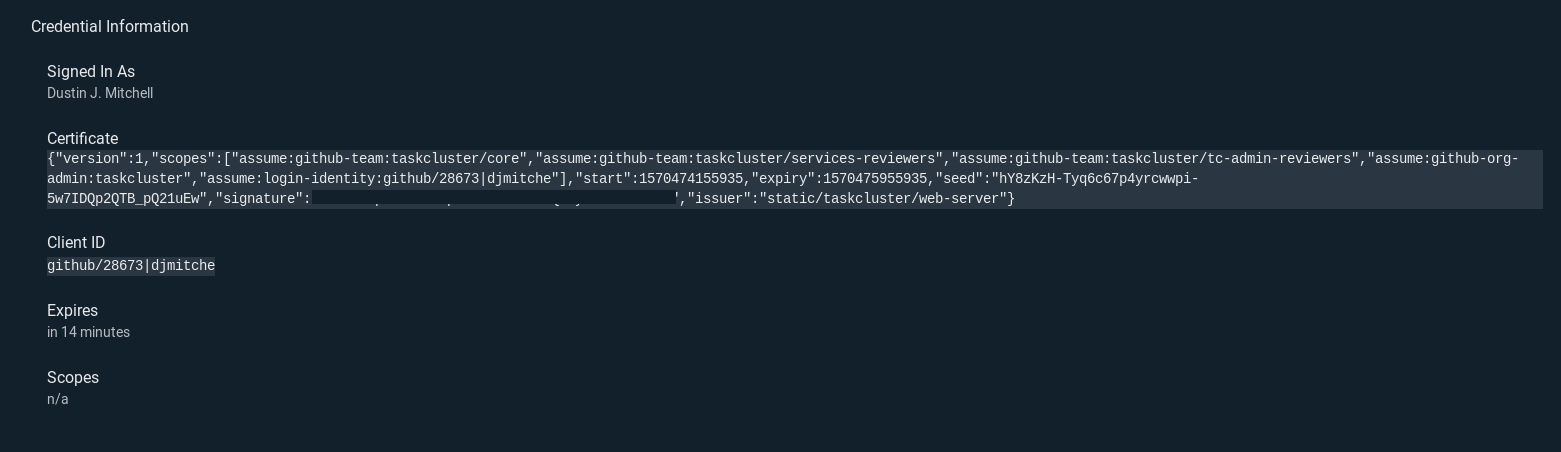 [UI] Profile shows n/a for scopes · Issue #1518 · taskcluster/taskcluster · GitHub