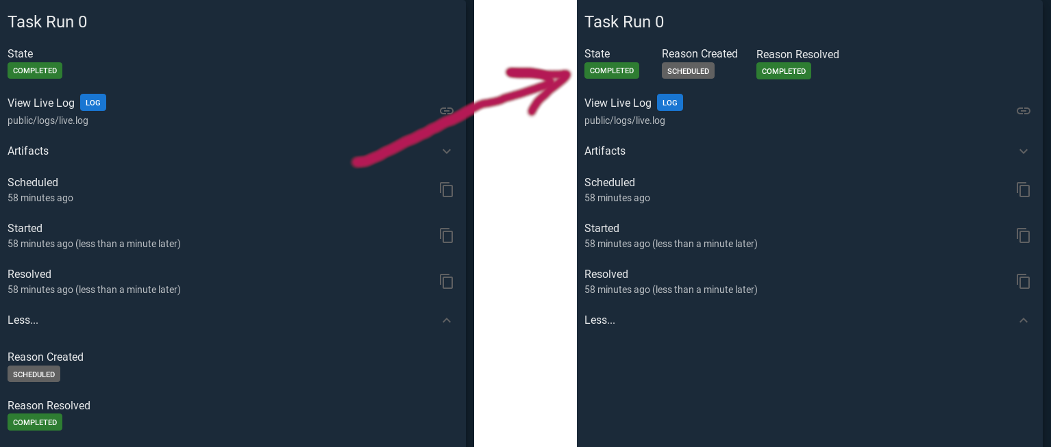 [UI] include reasons "above the fold" in task runs · Issue #1900 · taskcluster/taskcluster · GitHub