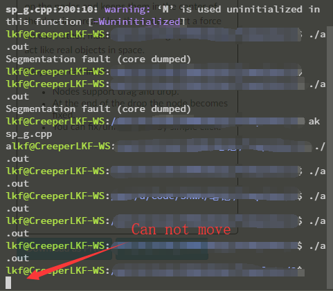 integrated terminal not updating characters what I typped but can still ...
