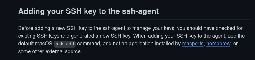 Macos Instructions On Linux Instructions For Ssh Authentication · Issue 21770 · Github Docs