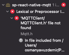 [IOS] 'MQTTClient/MQTTClient.h' file not found · Issue #26 · SudoPlz/sp-react-native-mqtt · GitHub