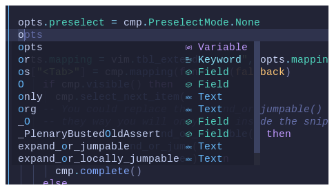 Preselect option of nvim-cmp is ignored · Issue #301 · LazyVim/LazyVim · GitHub
