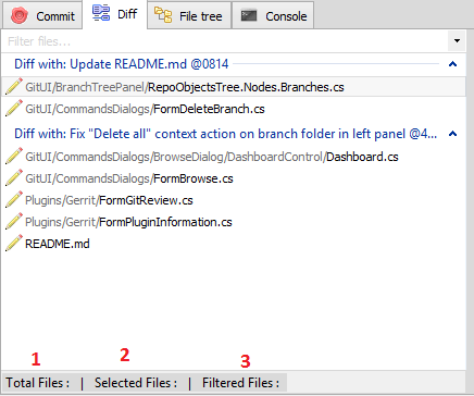 Show number of files, selected files in Diff tab · Issue #3664 · gitextensions/gitextensions ...