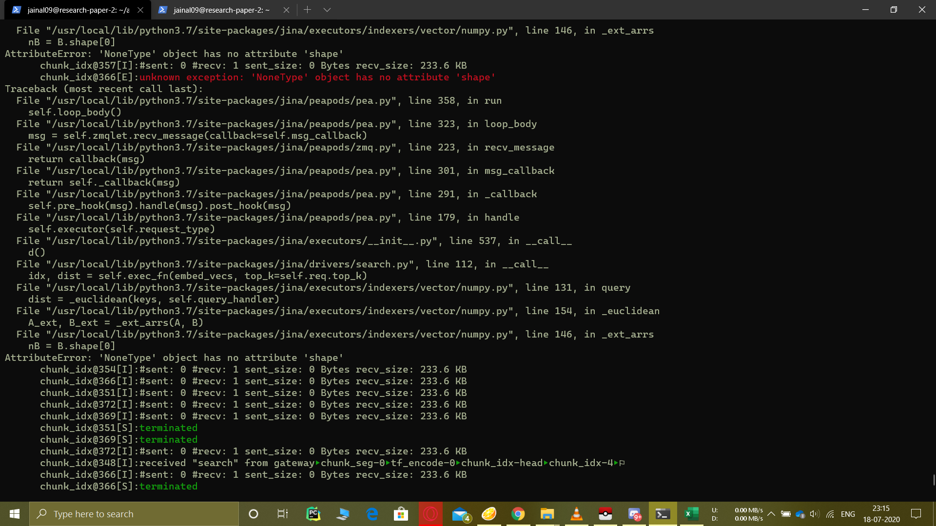 Error While Running Example Using Custom Indexer · Issue 690 · Jina Aiserve · Github