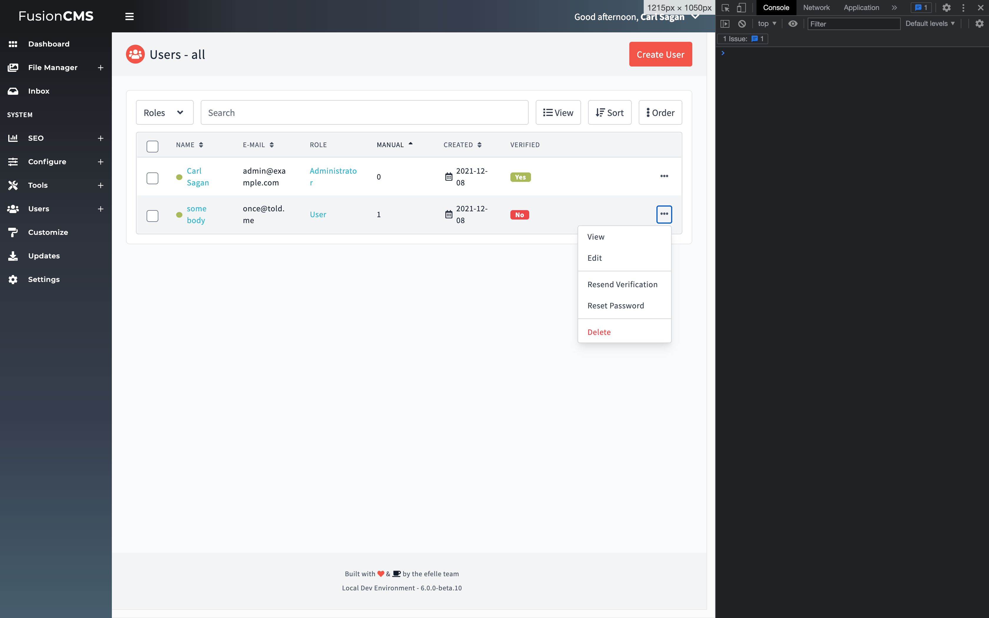 Can't verify users or reset passwords · Issue #796 · fusioncms/fusioncms · GitHub