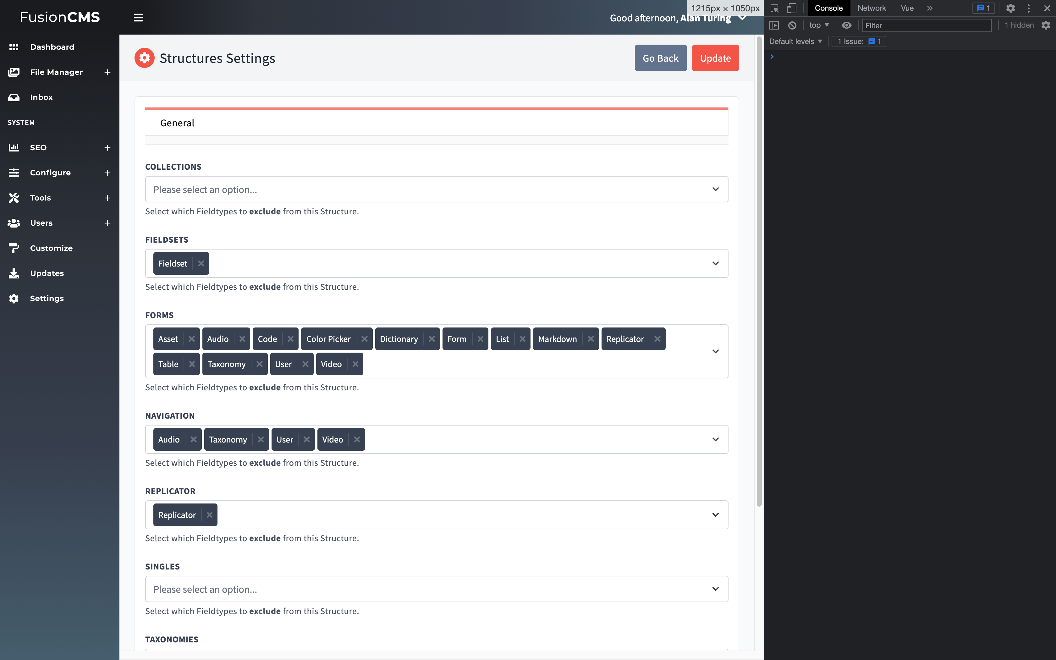 Structure Settings doesn't save to database · Issue #800 · fusioncms/fusioncms · GitHub