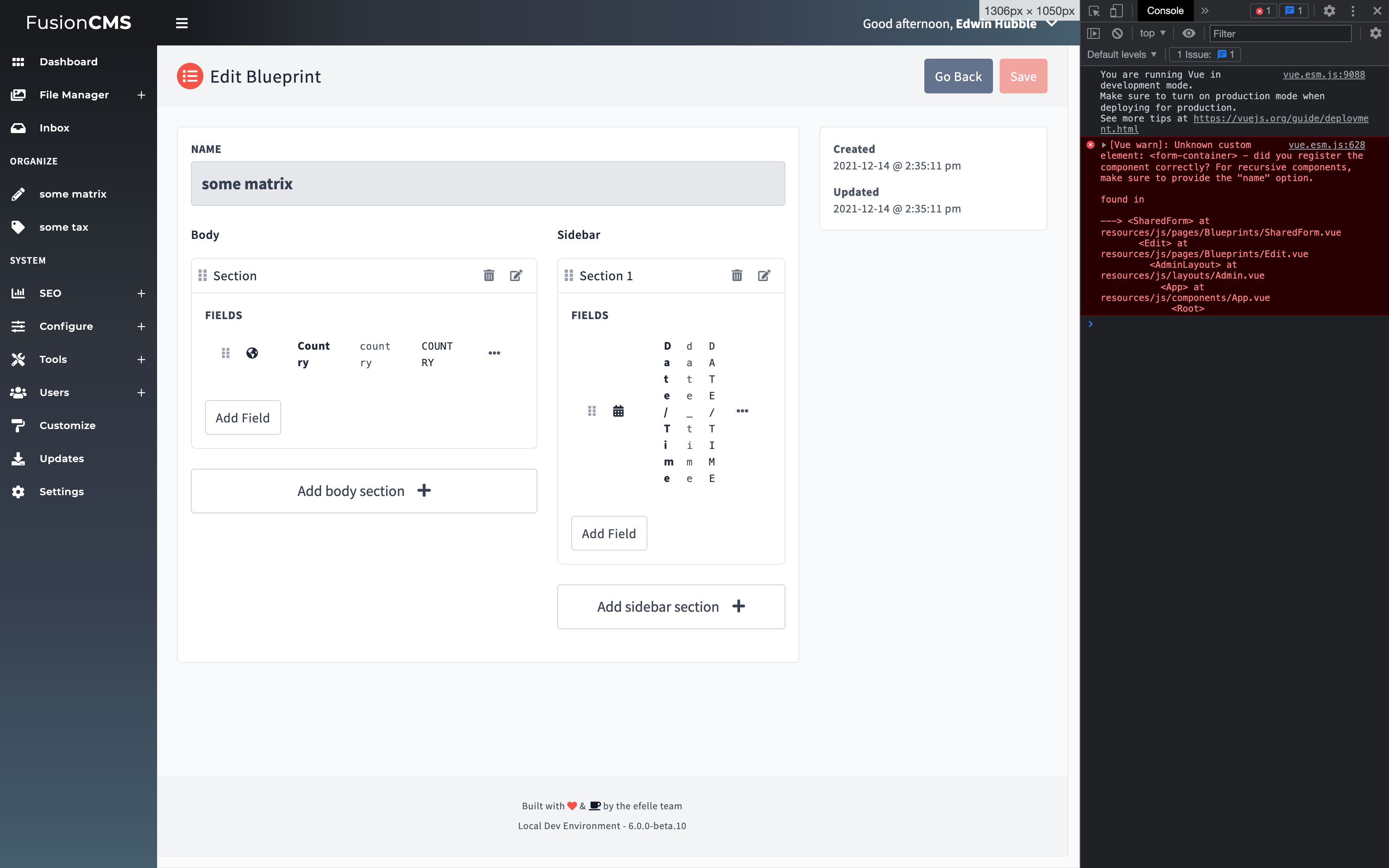 Blueprint editor has console errors · Issue #808 · fusioncms/fusioncms · GitHub