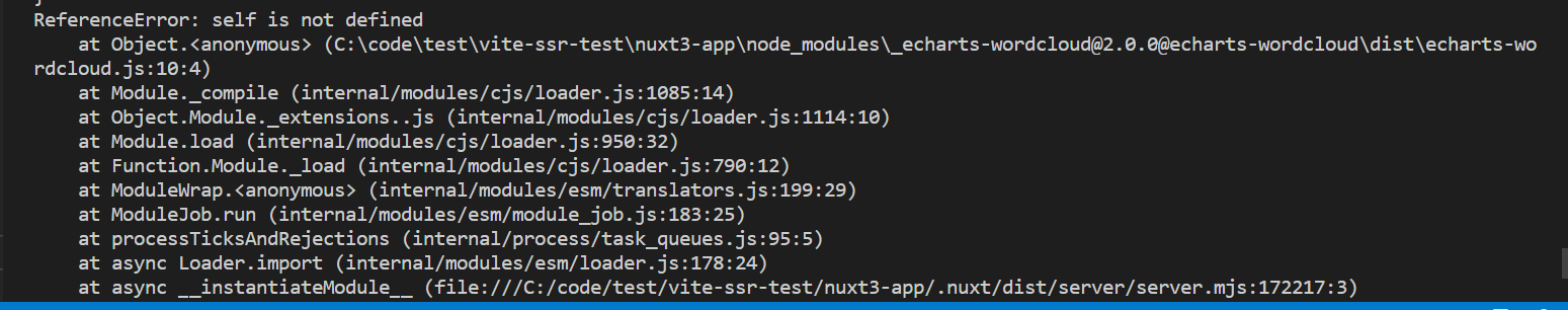 Error reporting using echarts-wordcloud · Issue #13596 · nuxt/nuxt · GitHub