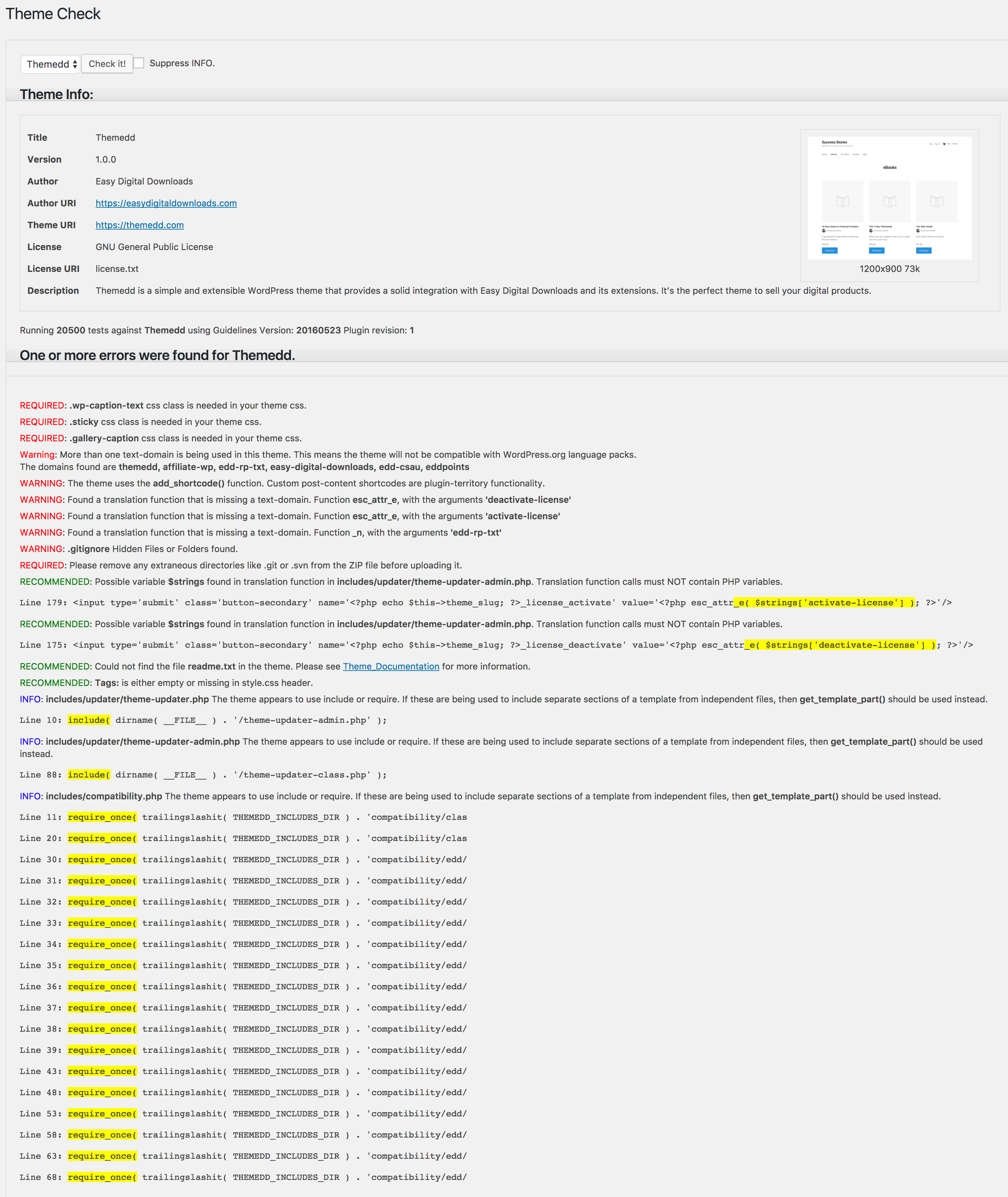 Theme Check Warnings · Issue #117 · awesomemotive/edd-themedd · GitHub