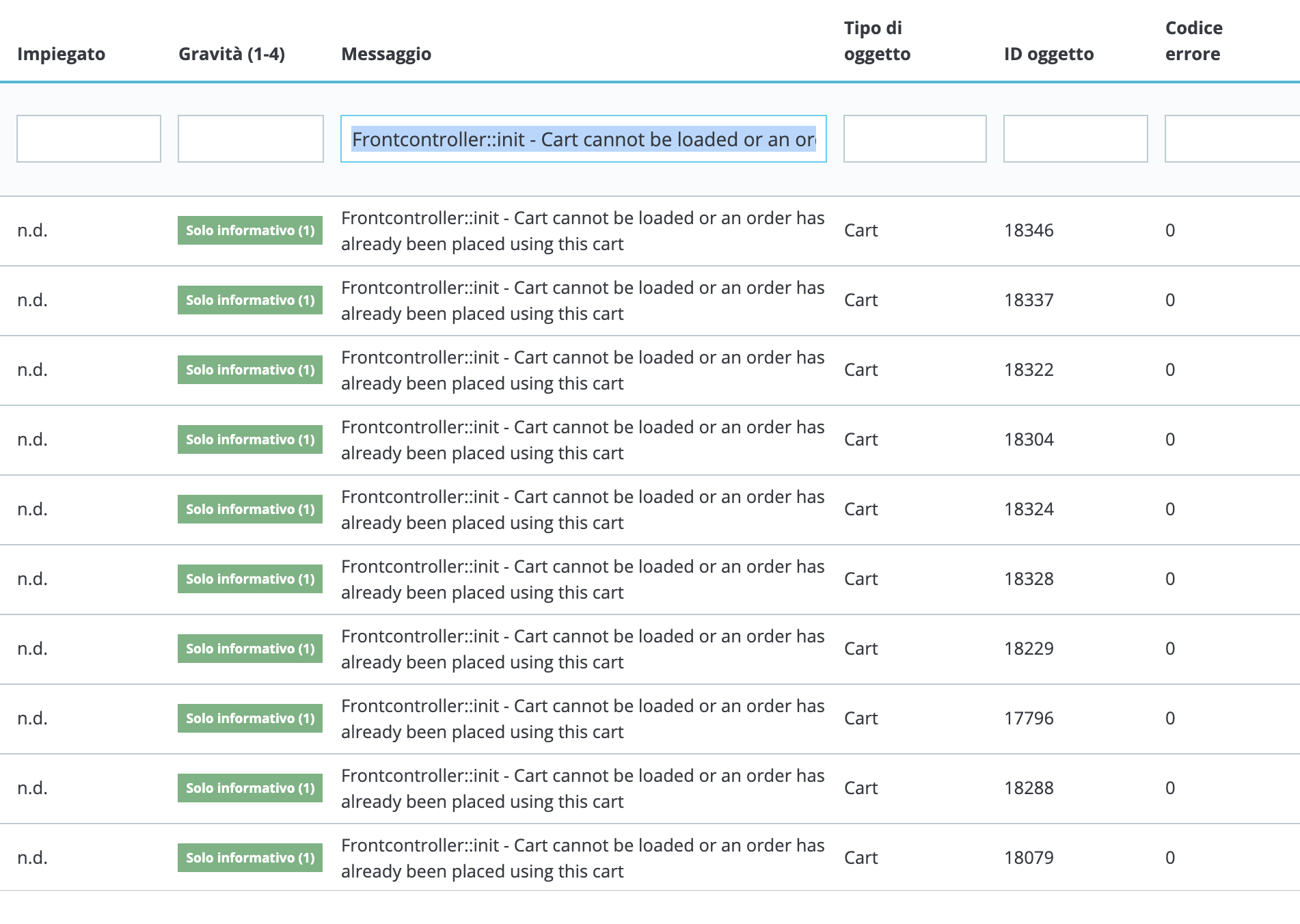 Frontcontroller::init - Cart cannot be loaded or an order has already ...