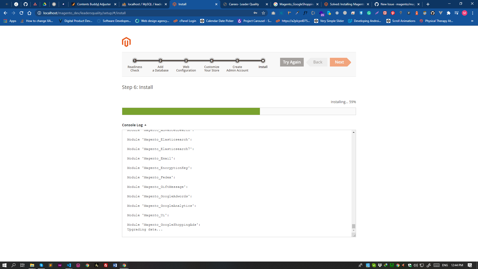 Magento 2 gets stuck at 59% with the installing the module Magento_GoogleShoppingAds · Issue ...