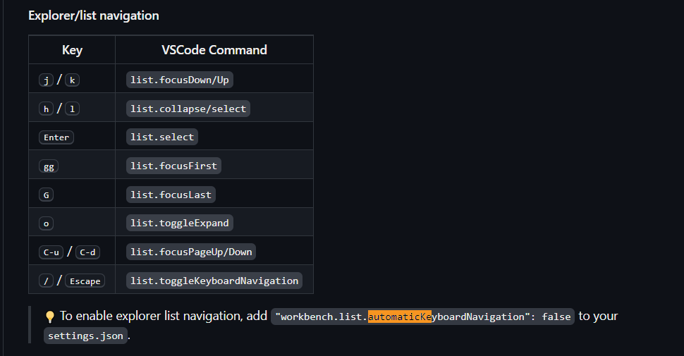 [Bug] In VSCode v1.70.0, `workbench.list.automaticKeyboardNavigation` is gone · Issue #995 ...