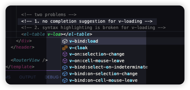 [bug] Two Issues When Using Directives · Issue 2454 · Vuejs Language Tools · Github