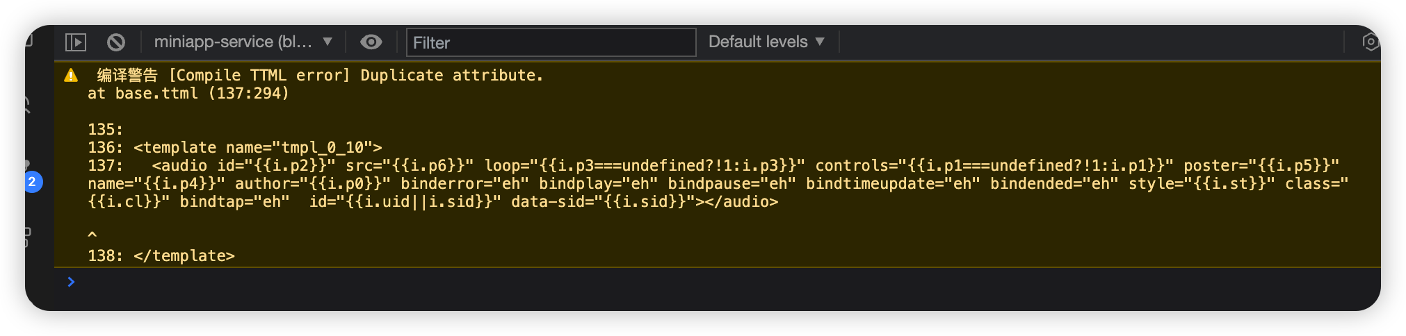 Bug 编译警告 Compile Ttml Error Duplicate Attribute · Issue 13871 