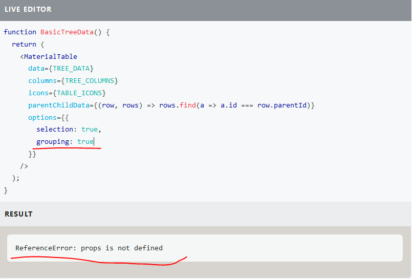 Issue with expanding grouped item in tree data structure · Issue #63 · material-table-core/core ...