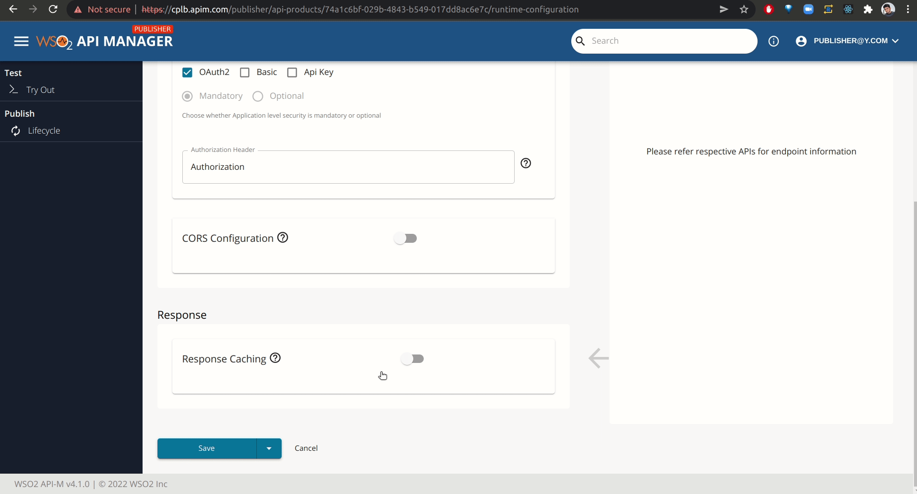 Response Caching enable toggle button auto off after saving for API Product · Issue #12596 ...