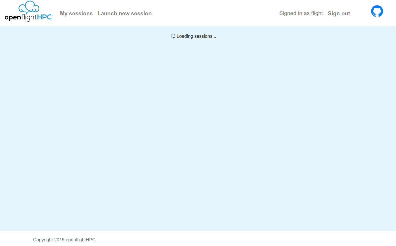 Improve loading indicator · Issue #26 · openflighthpc/flight-desktop-webapp · GitHub