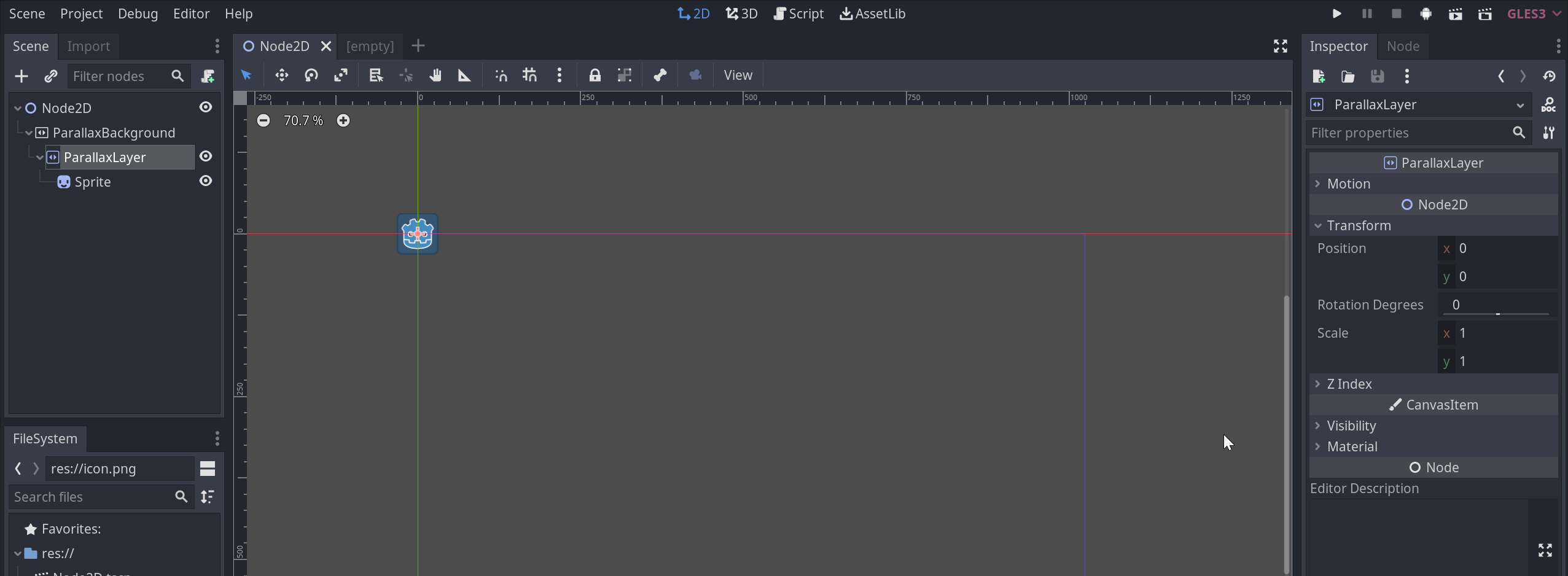 Cannot preserve position and scale of ParallaxLayer · Issue #53123 · godotengine/godot · GitHub
