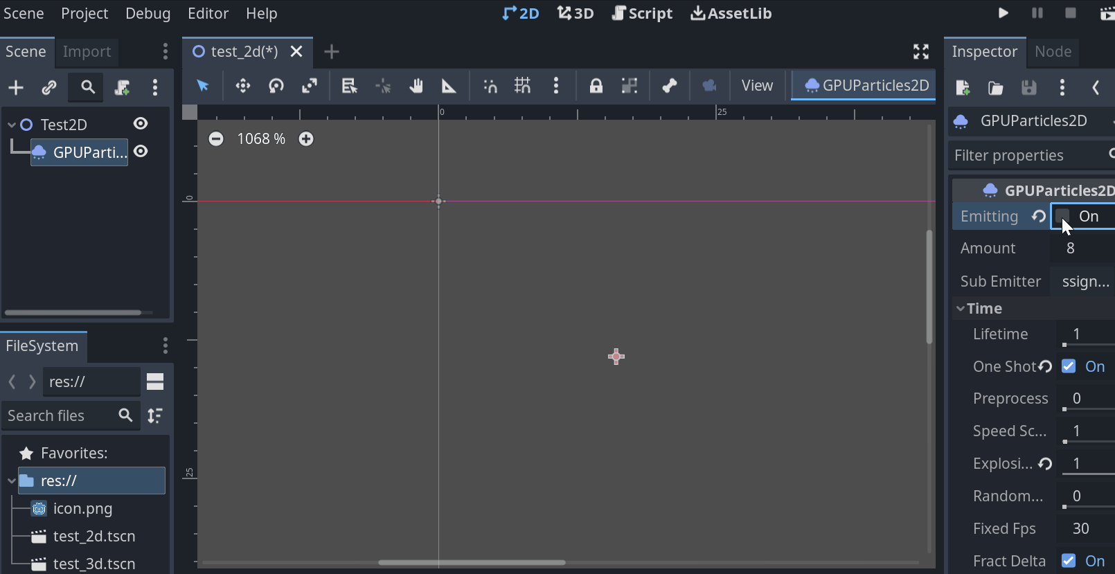 Cannot emit one shot particles right after it's disabled automatically ...