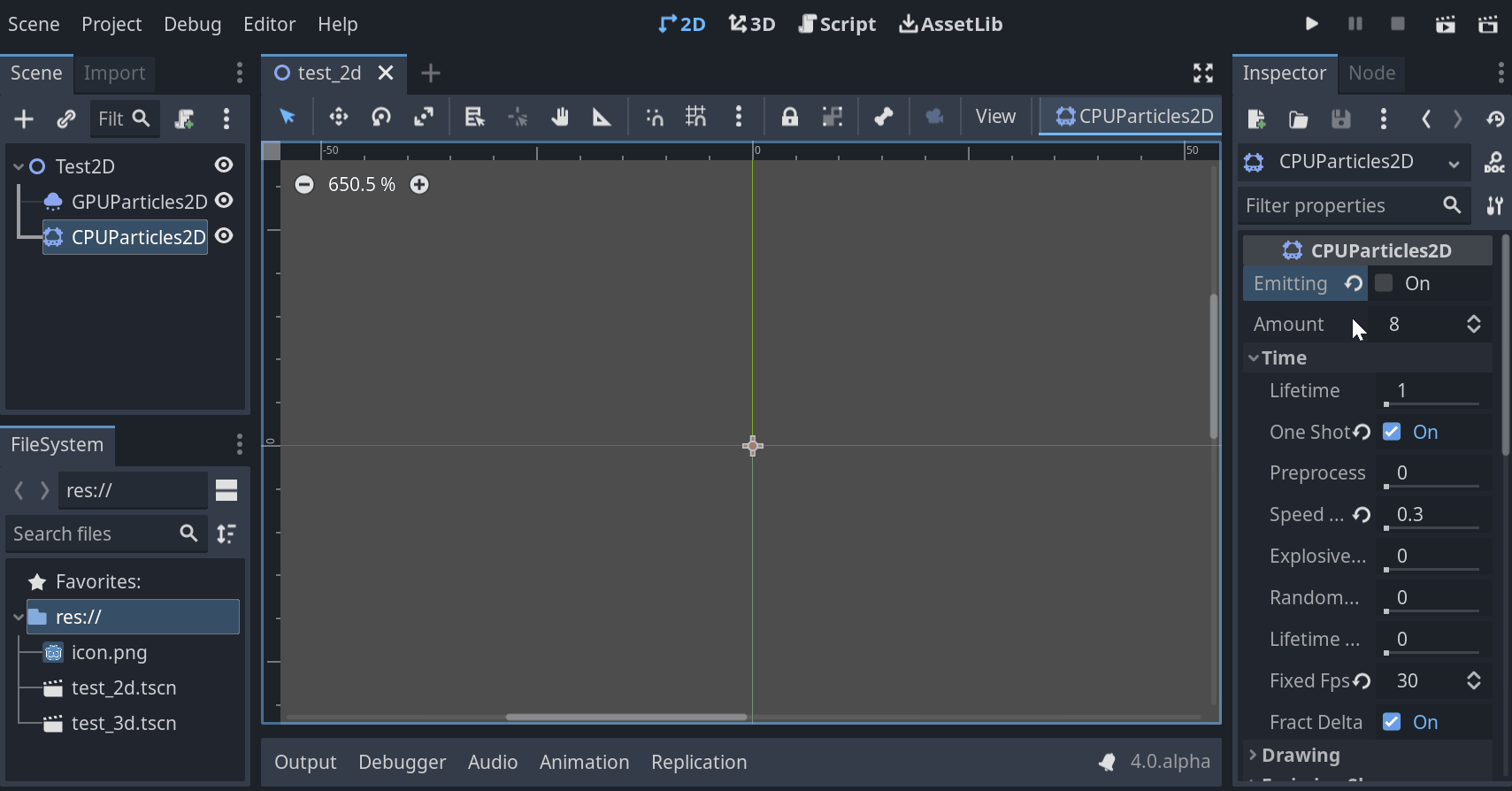 Small Speed Scale Retains One Shot Particles From The Last Emission · Issue 58833 · Godotengine