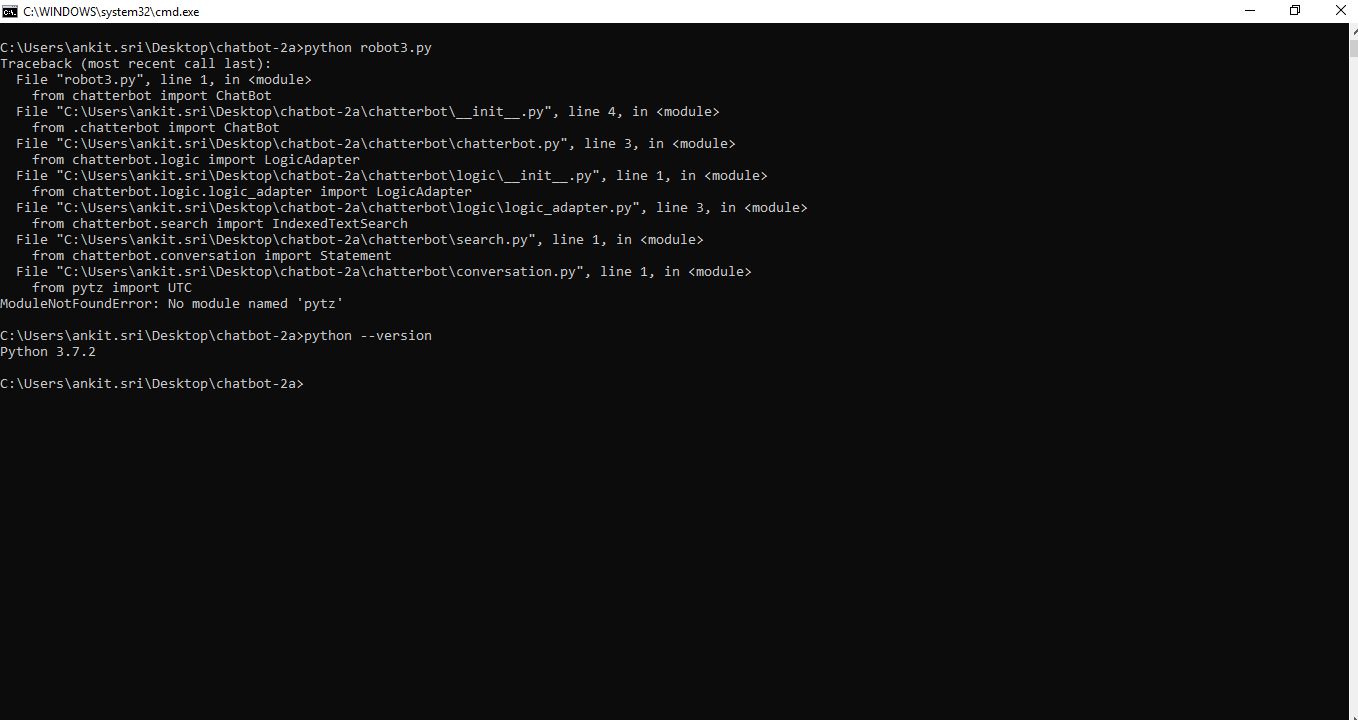 Running chatterbot step by step. · Issue #1561 · gunthercox/ChatterBot · GitHub