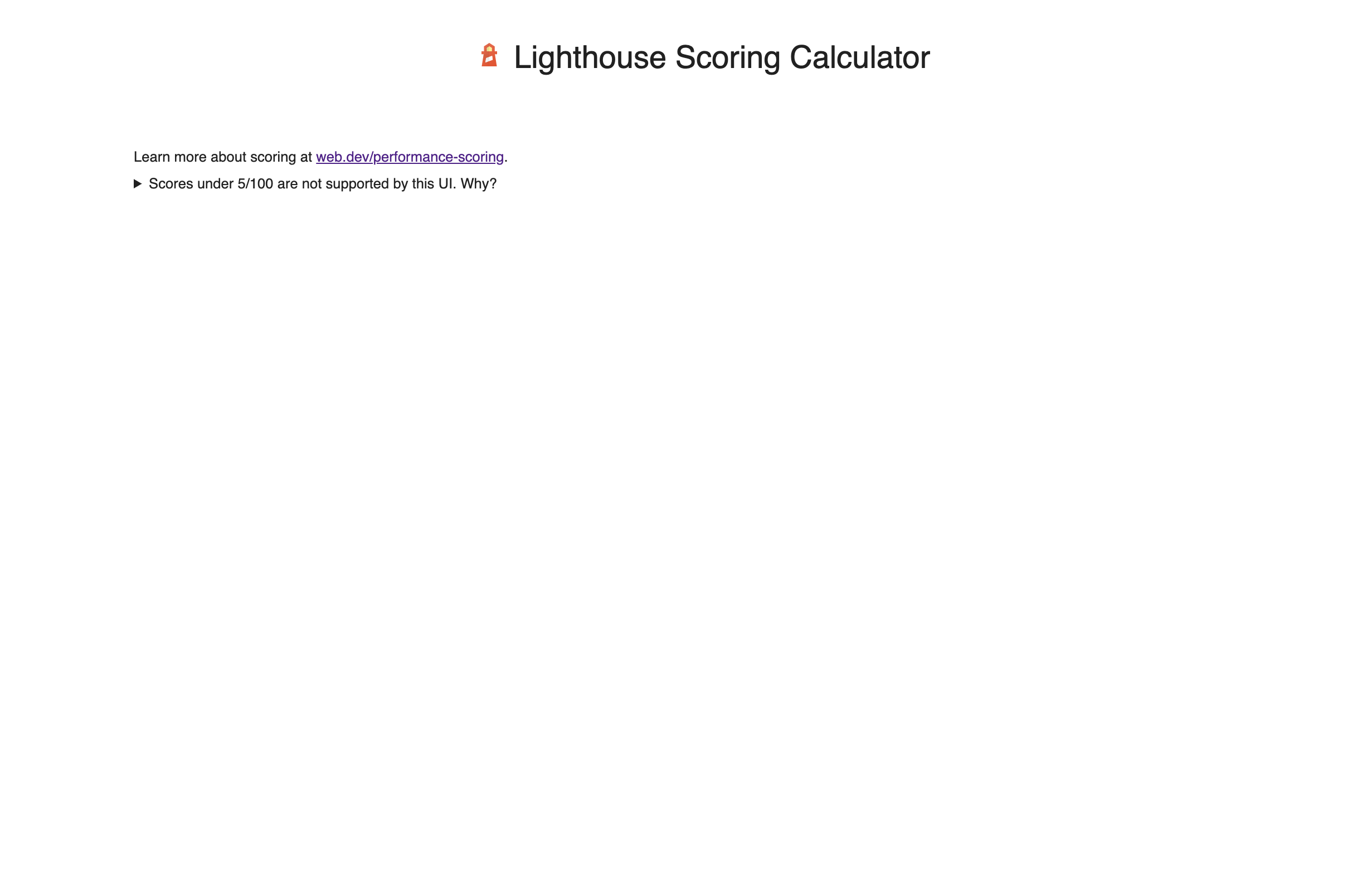 Can not see the calculator on PageSpeed Insight · Issue #13397 · GoogleChrome/lighthouse · GitHub
