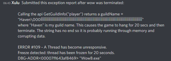 GetGuildInfo and GetPlayerInfoByGUID return invalid data for player names · Issue #269 ...